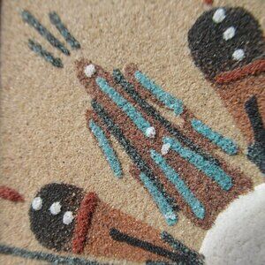Art | Authentic Navajo Sandpaiting Pollen Boy Signed D Thomson Framed ...